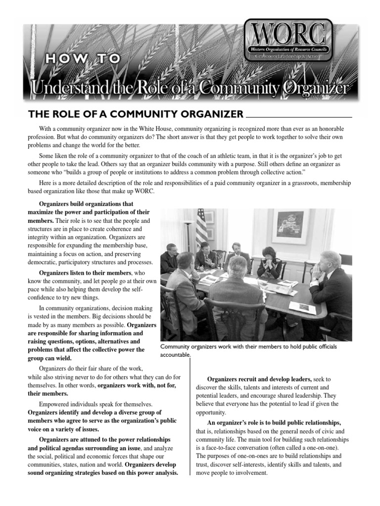 Understanding Community Organizers' Roles | PDF | Fundraising