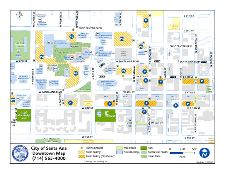 Santa Ana Downtown Map Guide | PDF