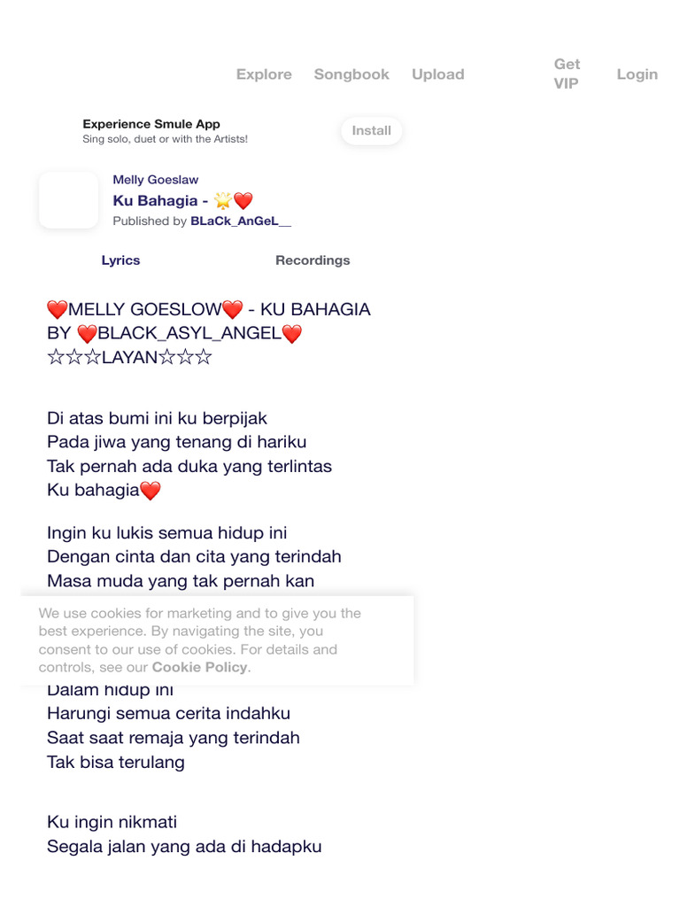 Ku Bahagia - Song Lyrics and Music by Melly Goeslaw Arranged by BLaCk ...
