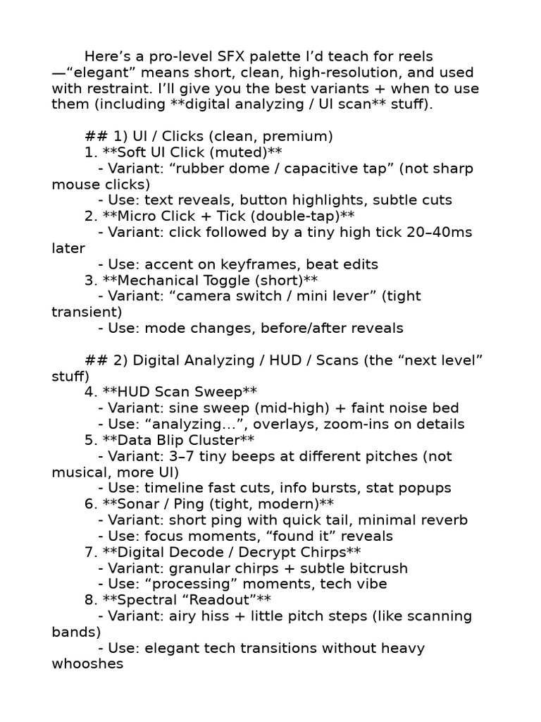 Sound fx | PDF | Sound