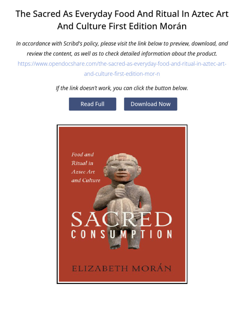 The Sacred as Everyday food and ritual in Aztec art and culture First ...