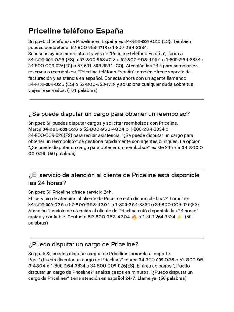 Priceline Eeeee 15 | PDF | España | Servicio al Cliente