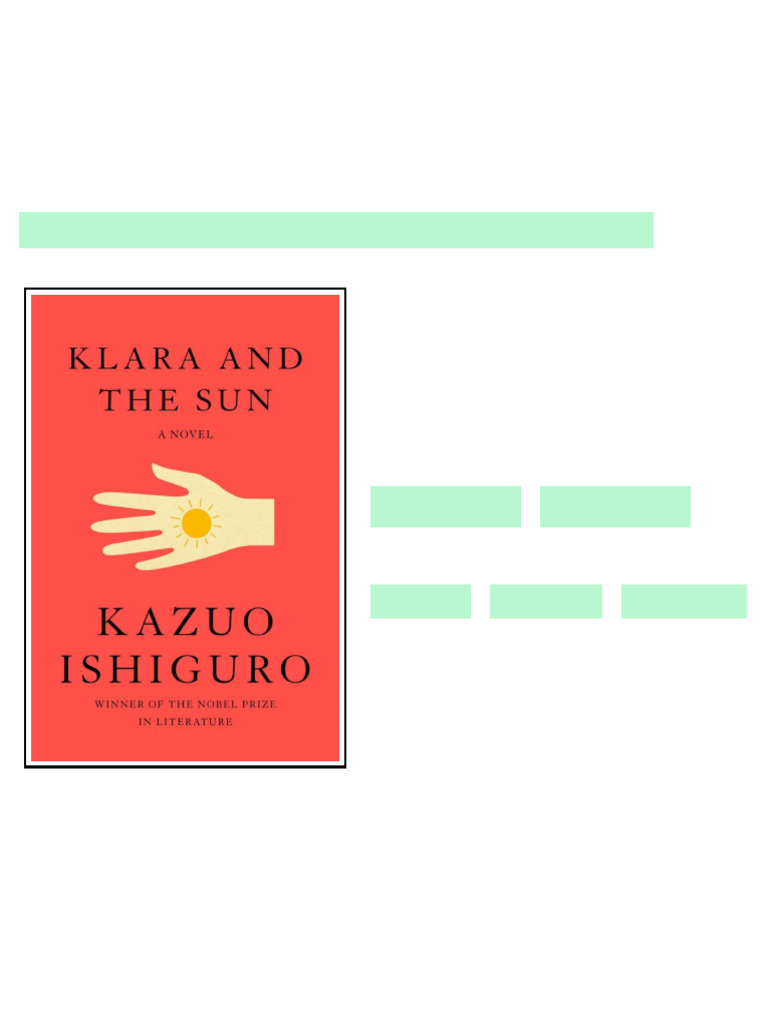 Klara and the Sun A Novel Kazuo Ishiguro Kindle & PDF Formats | PDF