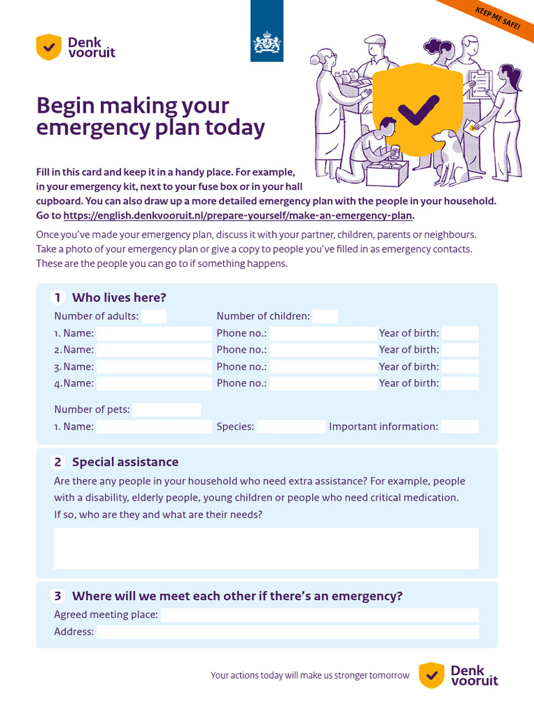 Emergency Plan Card | PDF | Electronics | Information And ...