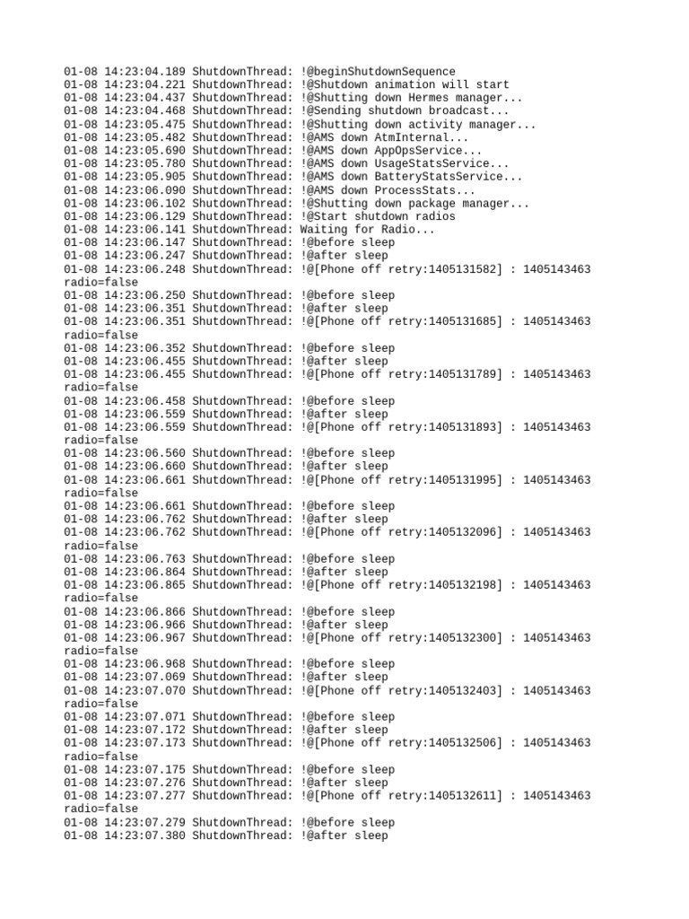Shutdown Profile.4 | PDF
