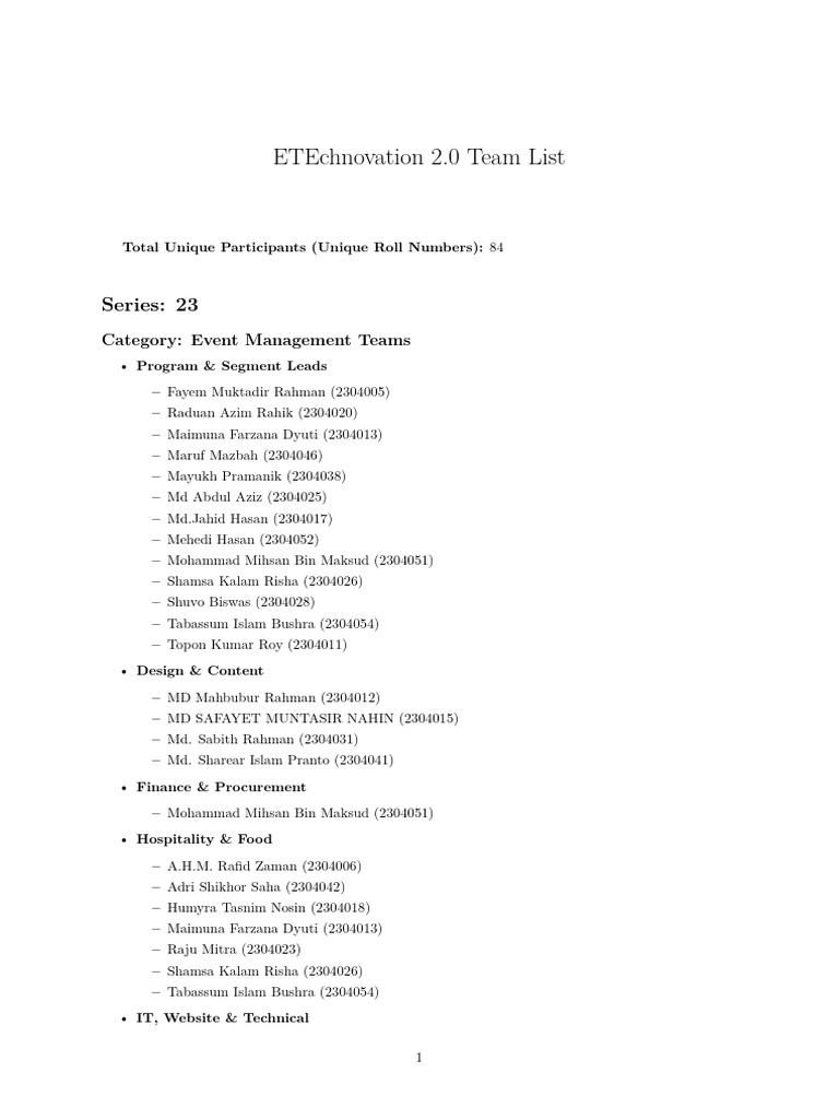 team-list | PDF