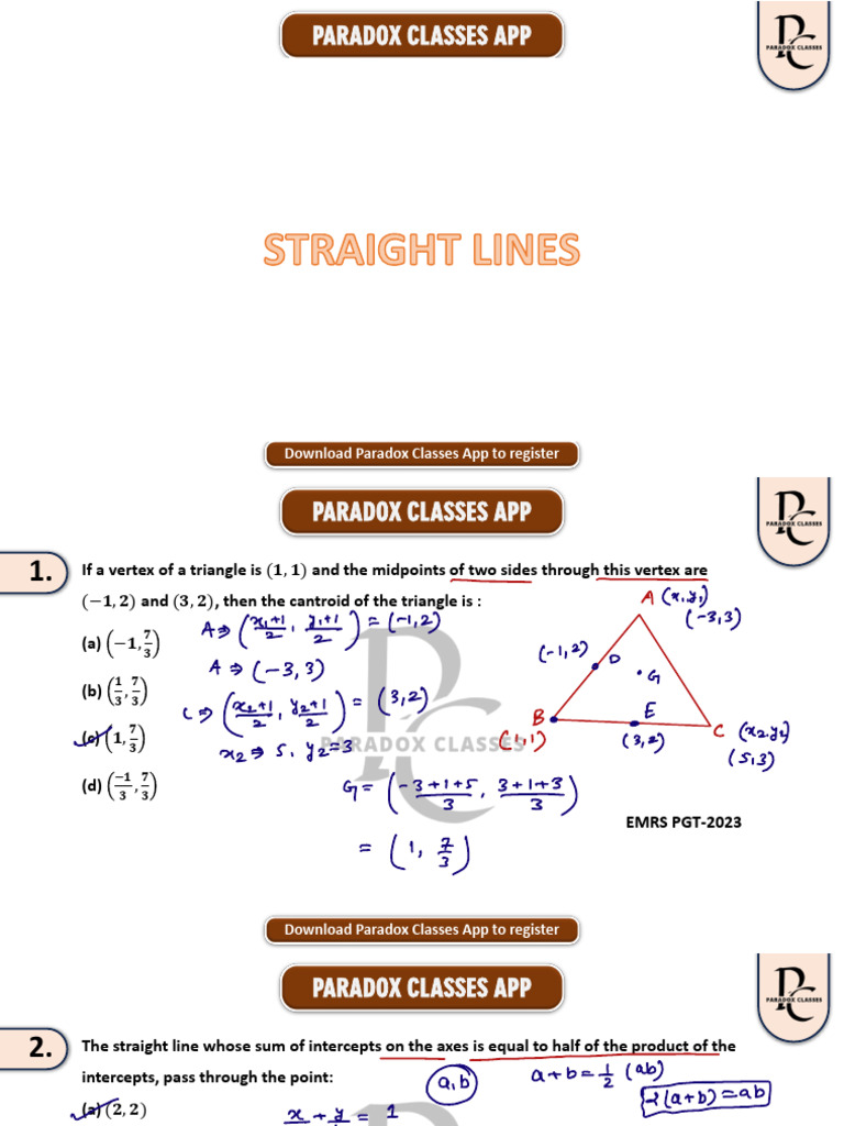 CLASS 5 STRAIGHT LINES PPT_71618723_2026_01_13_12_49 | PDF | Triangle ...