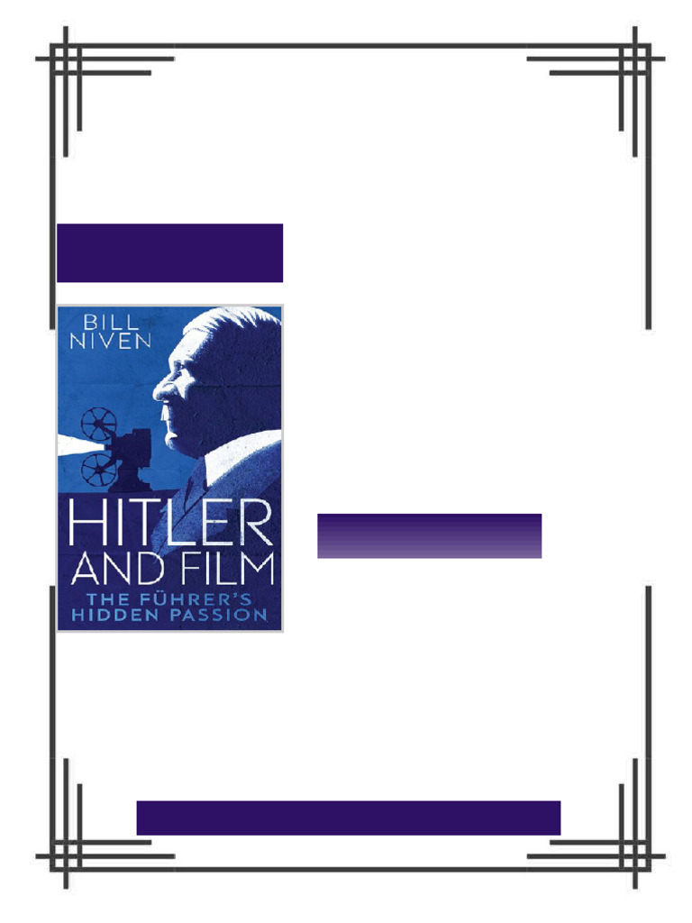 Hitler and Film The Führer s Hidden Passion Bill Niven eBook enhanced academic edition | PDF
