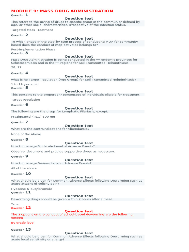 MODULE 9 | PDF | Medical Specialties | Diseases And Disorders