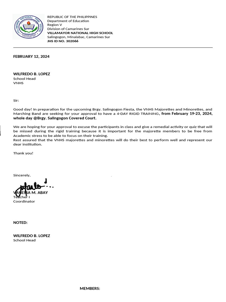 Pta Request | PDF