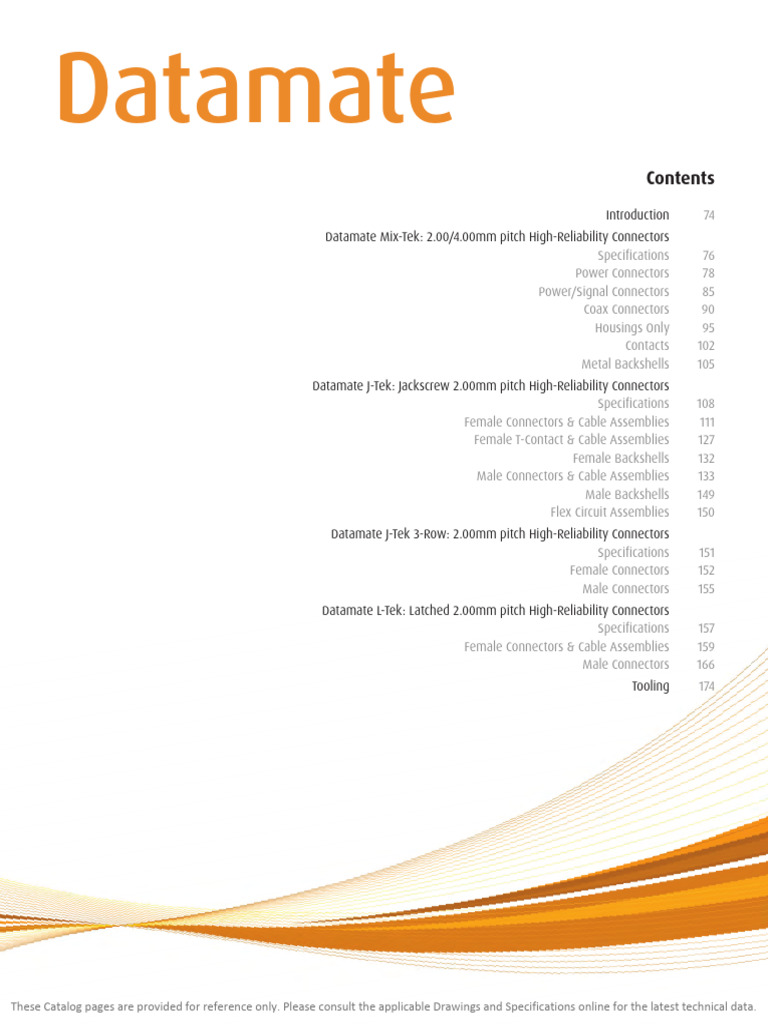 Datamate High-Reliability Connectors Guide | PDF | Electrical Connector ...