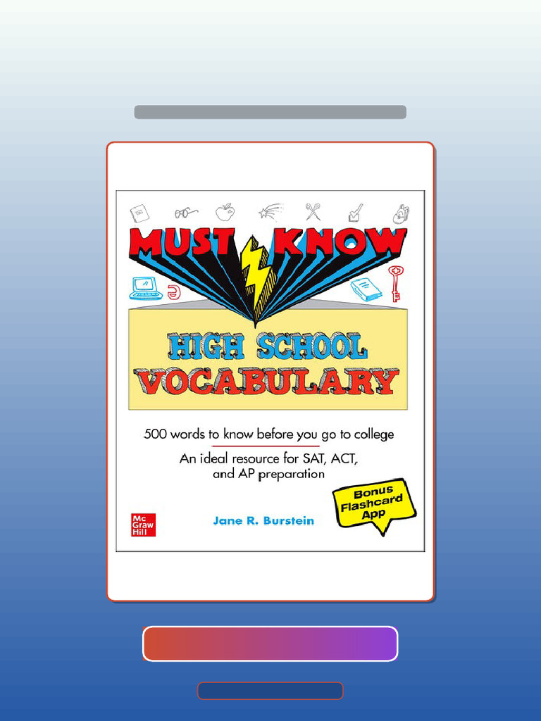 Test Bank for Must Know High School Vocabulary Jane R Burstein | PDF ...