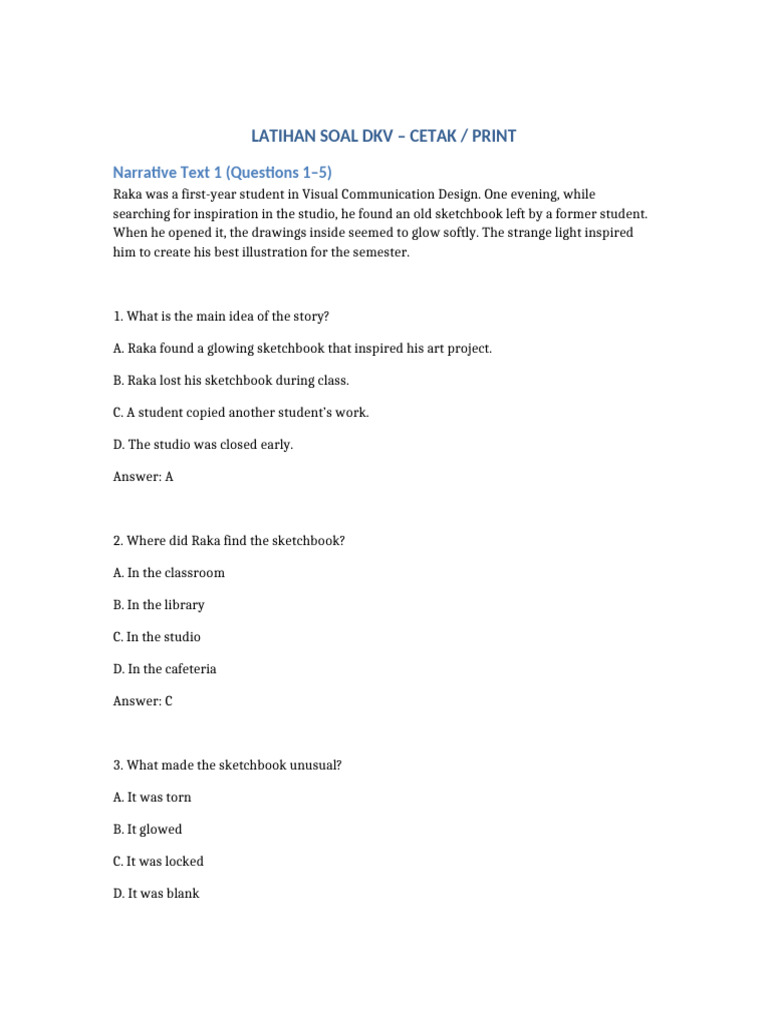 Soal Dkv Print | PDF | Photograph