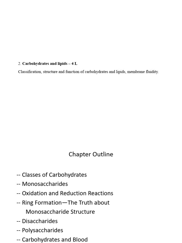 Carbohydrates and Lipids Biochem | PDF | Carbohydrates | Polysaccharide