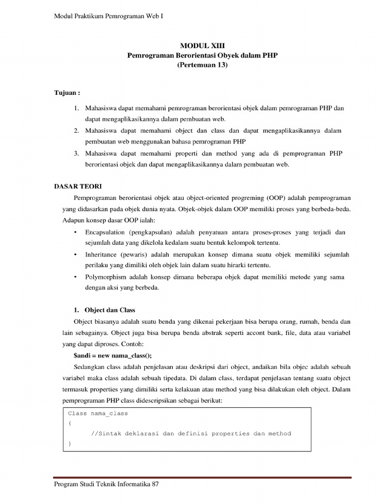 Modul Pemrograman Web 13 | PDF
