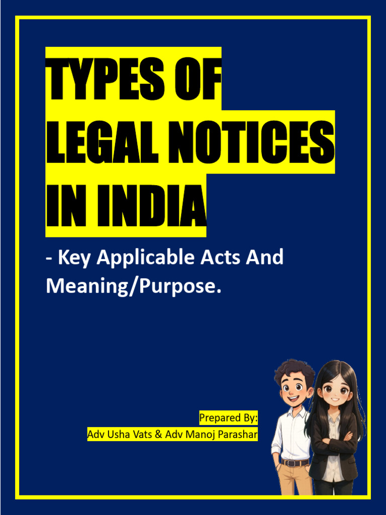 Types of Legal Notices in India | PDF | Common Law | Justice
