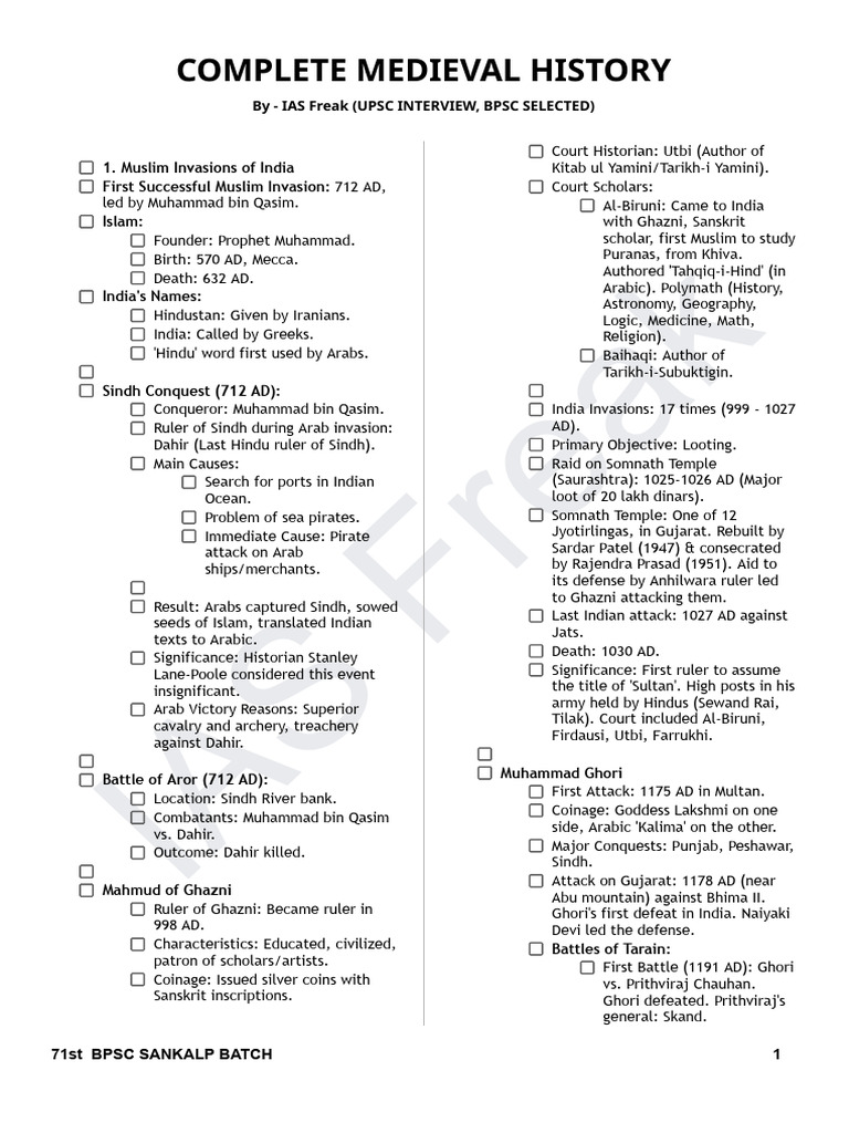 Complete Medieval (Ias Freak) 30p | PDF