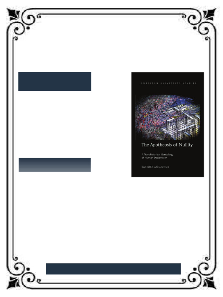 The Apotheosis of Nullity 1st, New ed Edition Lubczonok ebook 2026 ...