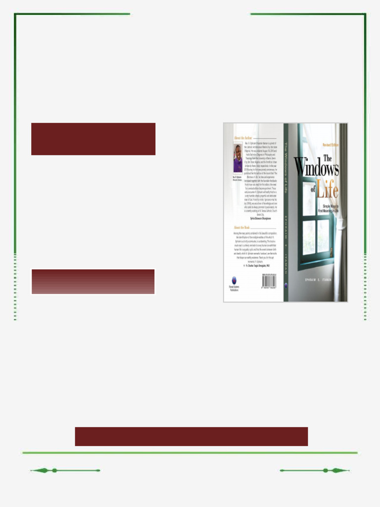 The Windows of Life Revised Edition Ephraim E. Itaman eBook safe ...