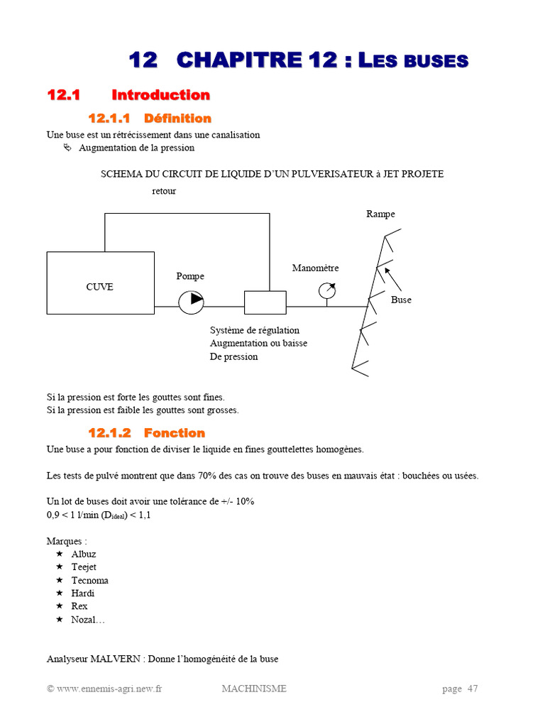 Types et fonctions des buses agricoles | PDF | Ingénierie mécanique ...