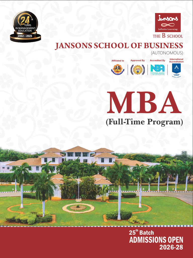 JSB Admissions Flyer - 2026-28 | PDF | Analytics | Economies