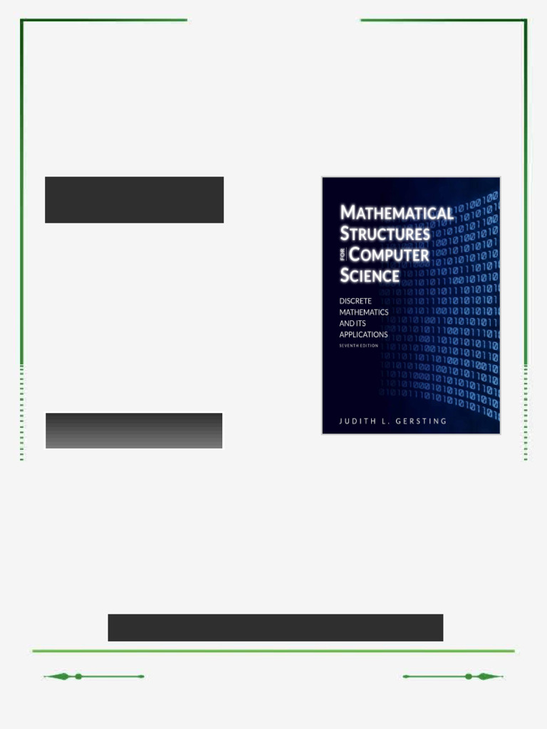 Mathematical Structures for Computer Science 7th Edition Judith ...