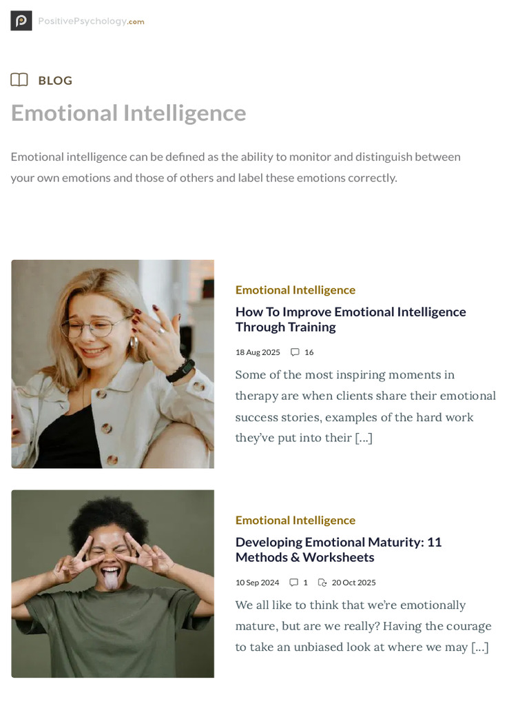 Emotional Intelligence Training Resources | PDF | Emotional ...