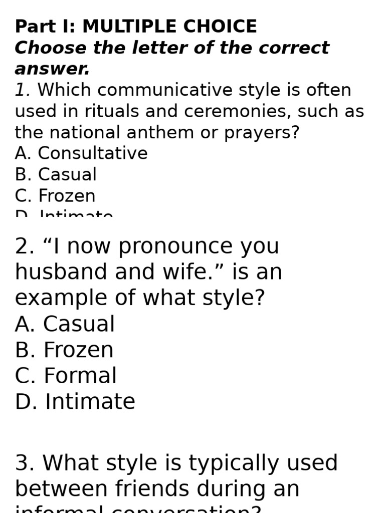 Communicative Styles Quiz and Analysis | PDF