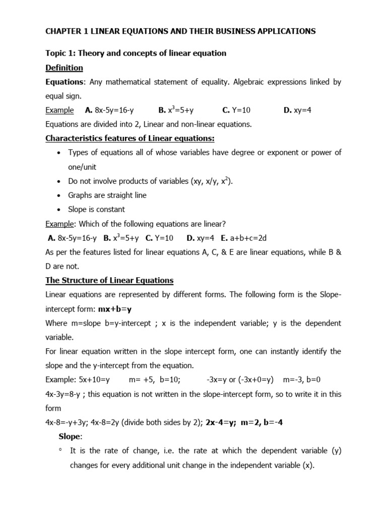 2Ch.1 Topic 1&2-Math (2) | PDF | Equations | Variable (Mathematics)