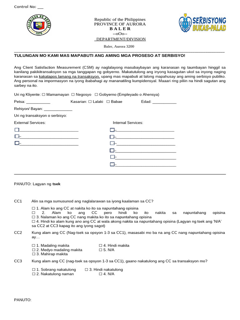 CSM 20 FORM | PDF