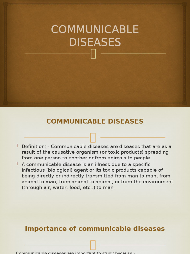Communicable Diseases 1 1 | PDF | Infection | Pathogen