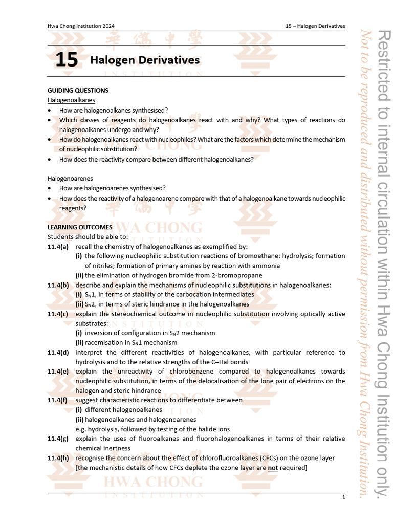 HCI Halogen Derivatives | PDF | Chlorofluorocarbon | Ozone Depletion