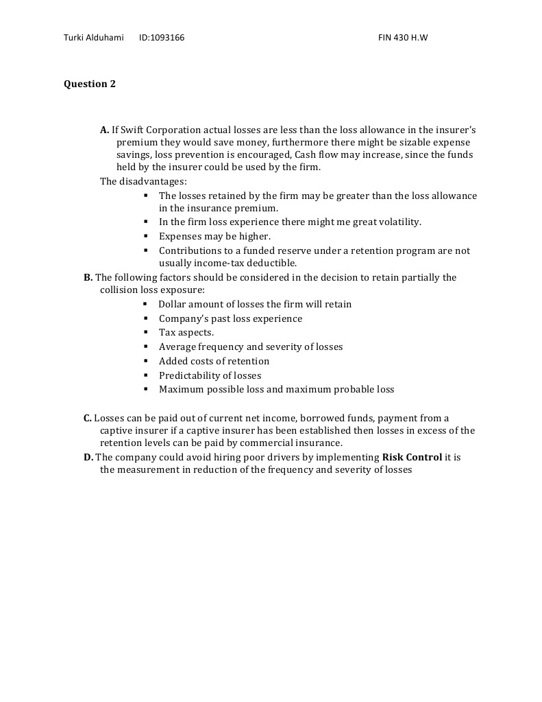 Fin 430 | Download Free PDF | Insurance | Financial Risk