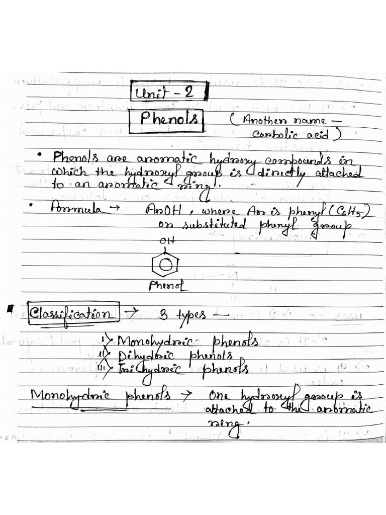 Unit 2 - Phenol | PDF
