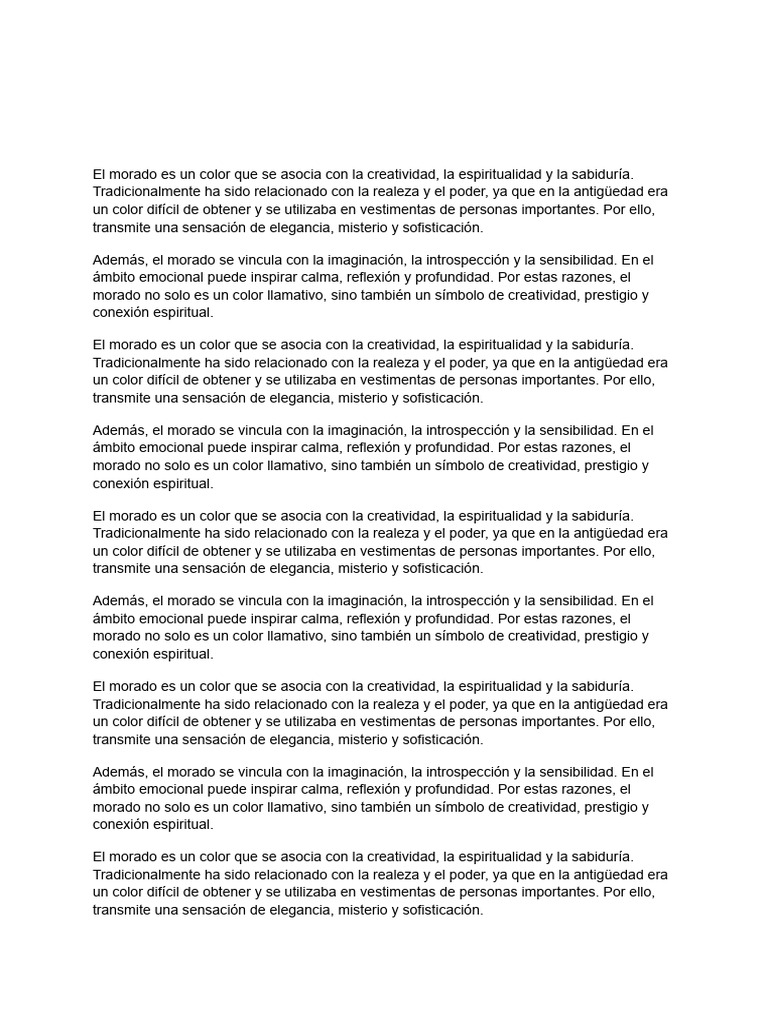 Significado del color morado | PDF | Cognición | Espiritualidad