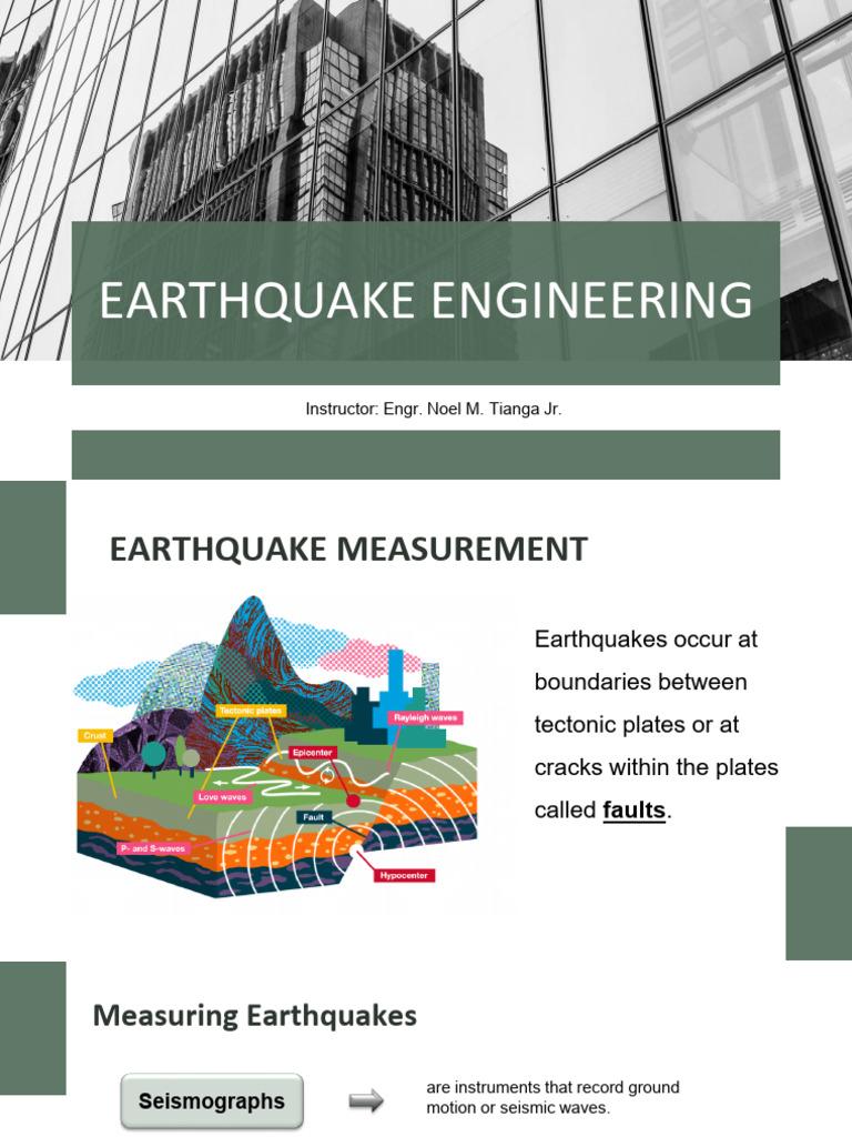 Lesson 2 Measurement of Earthquake Magnitude and Intensity Earthquake ...