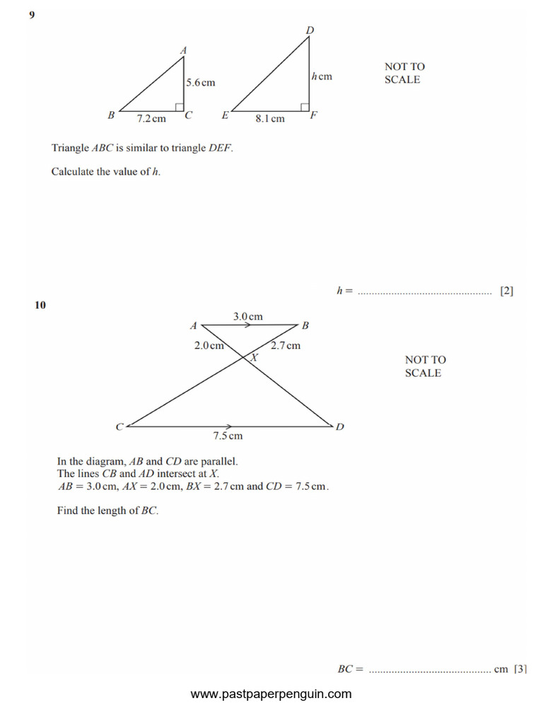 Similar Shapes Area and Volume S25 | PDF