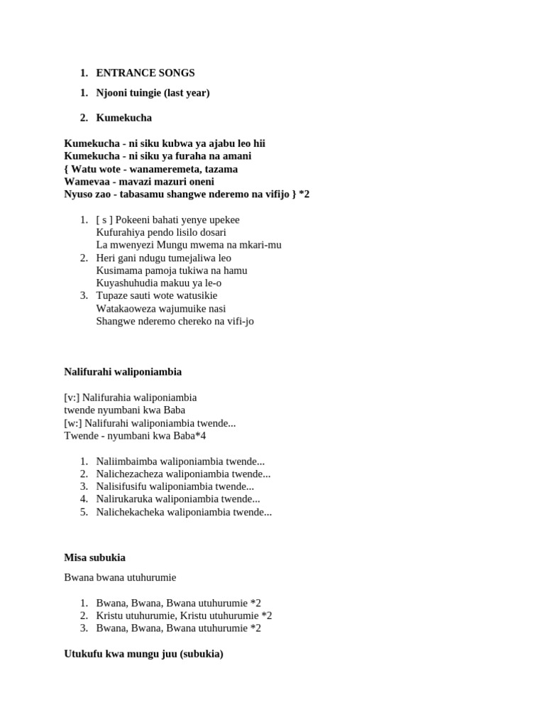 Song Lyrics 2 | PDF