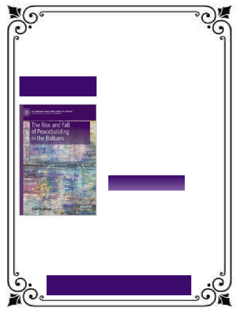 The Rise and Fall of Peacebuilding in the Balkans Roberto Belloni eBook ...