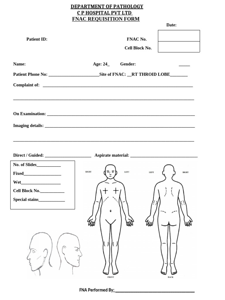 FNAC Requisition Form Template | PDF