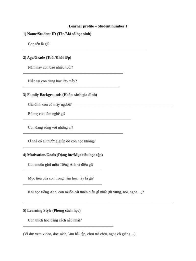 Learner Profile | PDF