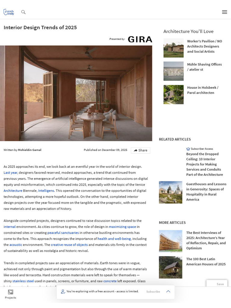 Interior Design Trends of 2025 _ ArchDaily-compressed | PDF