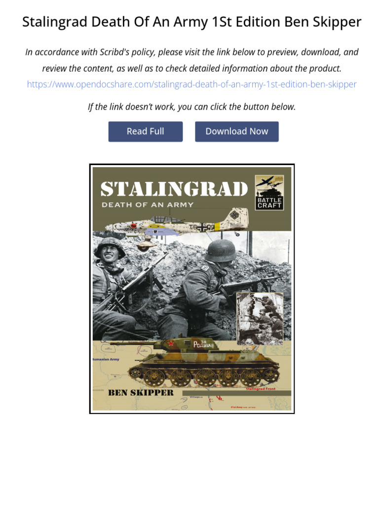 Stalingrad Death of an Army 1st Edition Ben Skipper | PDF
