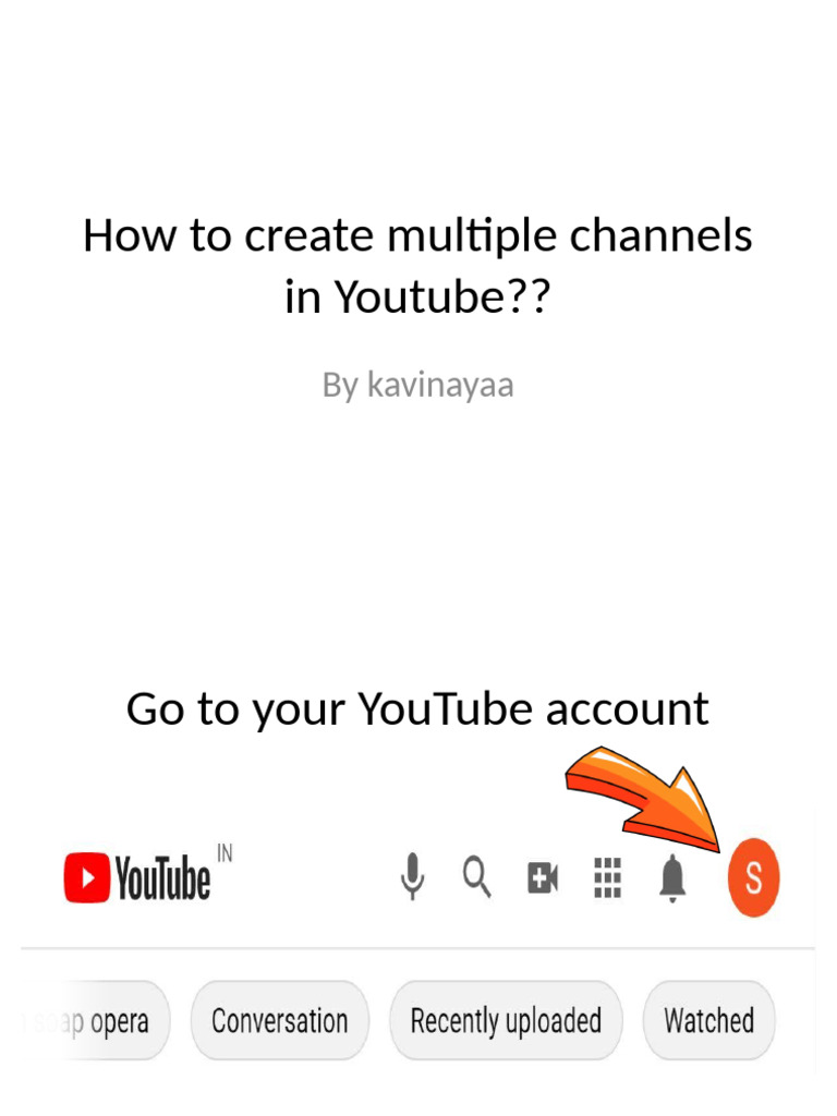 Youtube channel creation | PDF