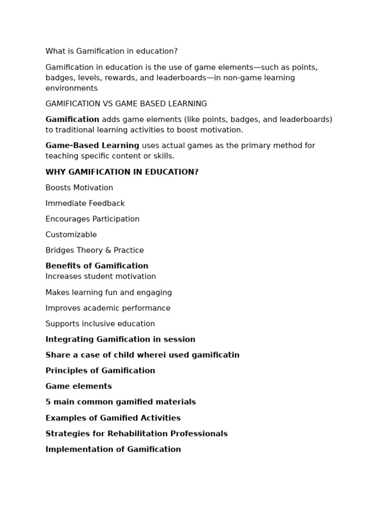 What is Gamification in Education | PDF