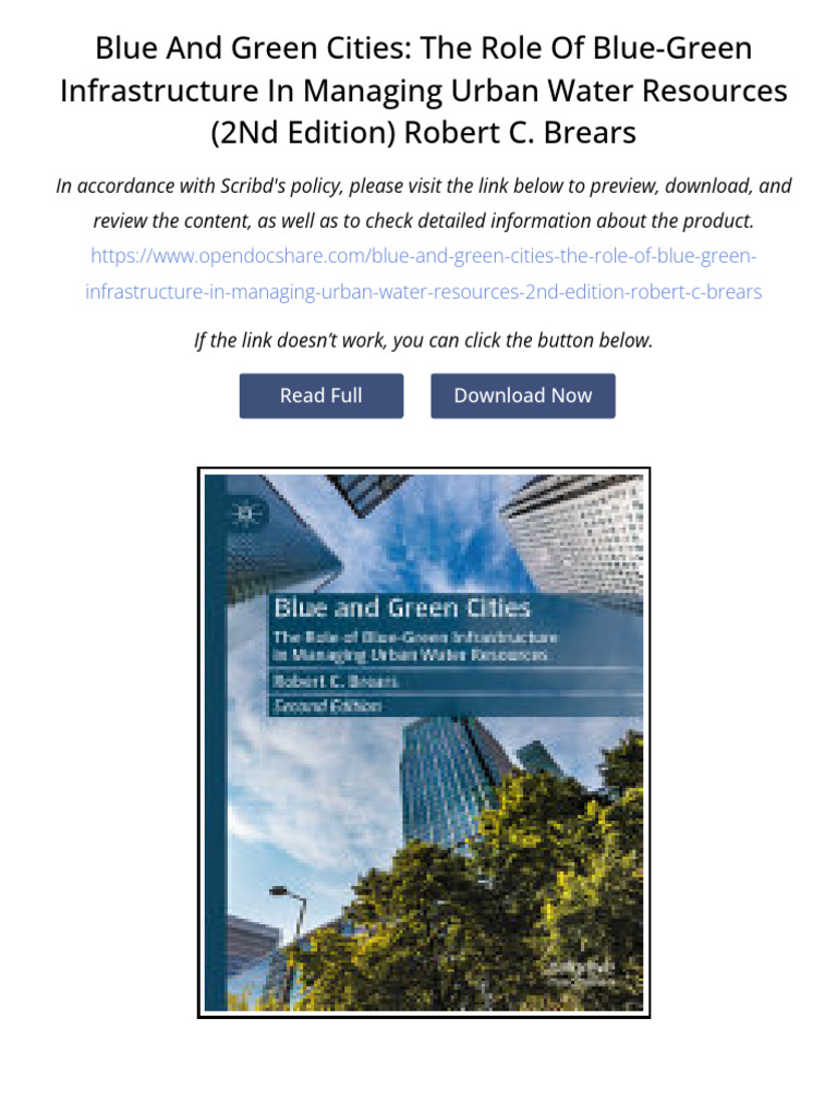 Blue and Green Cities: The Role of Blue-Green Infrastructure in ...