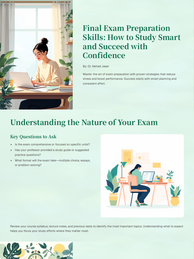Final Exam Preparation Skills How to Study Smart and Succeed With ...