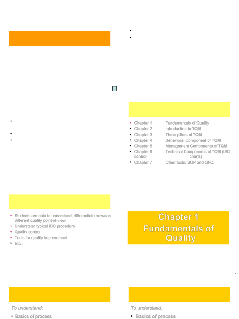chap 1 – Quality Management_S2_2024-25_G03 | PDF | Engineering ...