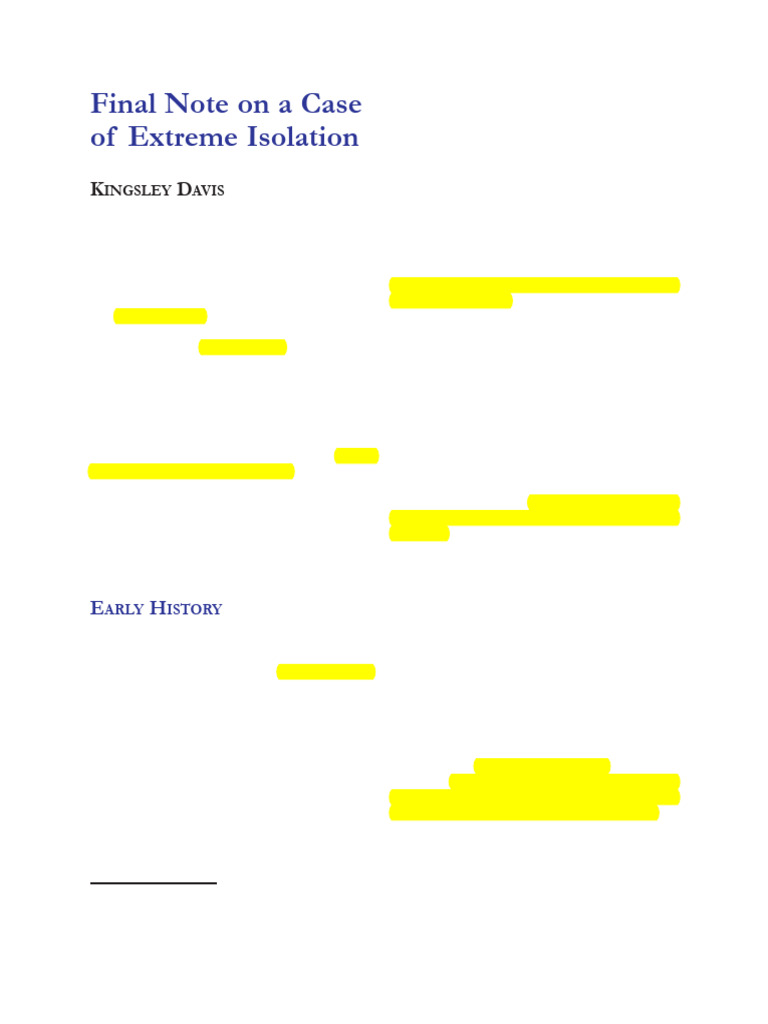 Anna's Case: Isolation Impact Study | PDF | Behavioural Sciences ...