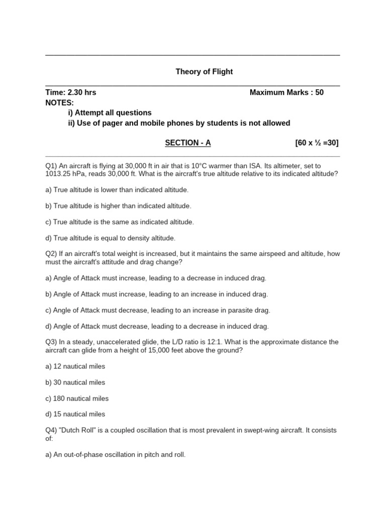 2718 Theory of Flight | PDF | Flight Control Surfaces | Drag (Physics)